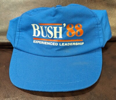 1988 George Bush Baseball Hat Blue Political Republican VTG Snapback | eBay