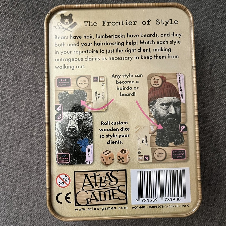 New Yukon Salon Lumberjack Card Game Tin Box Atlas Games | eBay