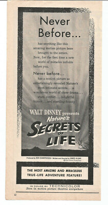 Vintage 1956 Walt Disney Secrets of Life Movie Original Magazine Print ...