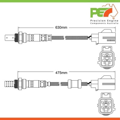 2x OEM Pre-Cat & Post-Cat Oxygen Sensors For Land Rover Freelander ...