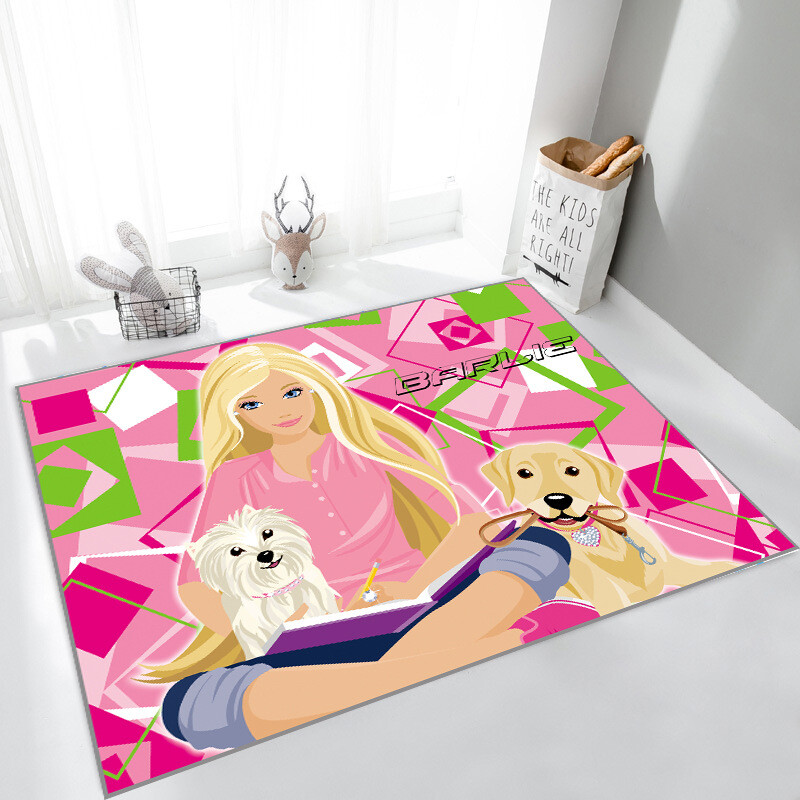Girls Barbie Floor Carpet Mat Door Rug Area Carpet Bedroom Living Room ...