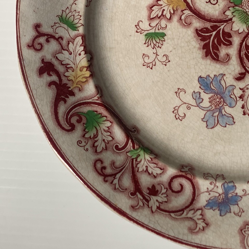 1845 - 1858 FRANCIS MORLEY AURORA MULBERRY PEARLWARE TRANSFERWARE PLATE ...