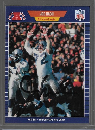 1989 Pro Set Joe Nash #399 Seattle Seahawks Signed Autographed Card | eBay
