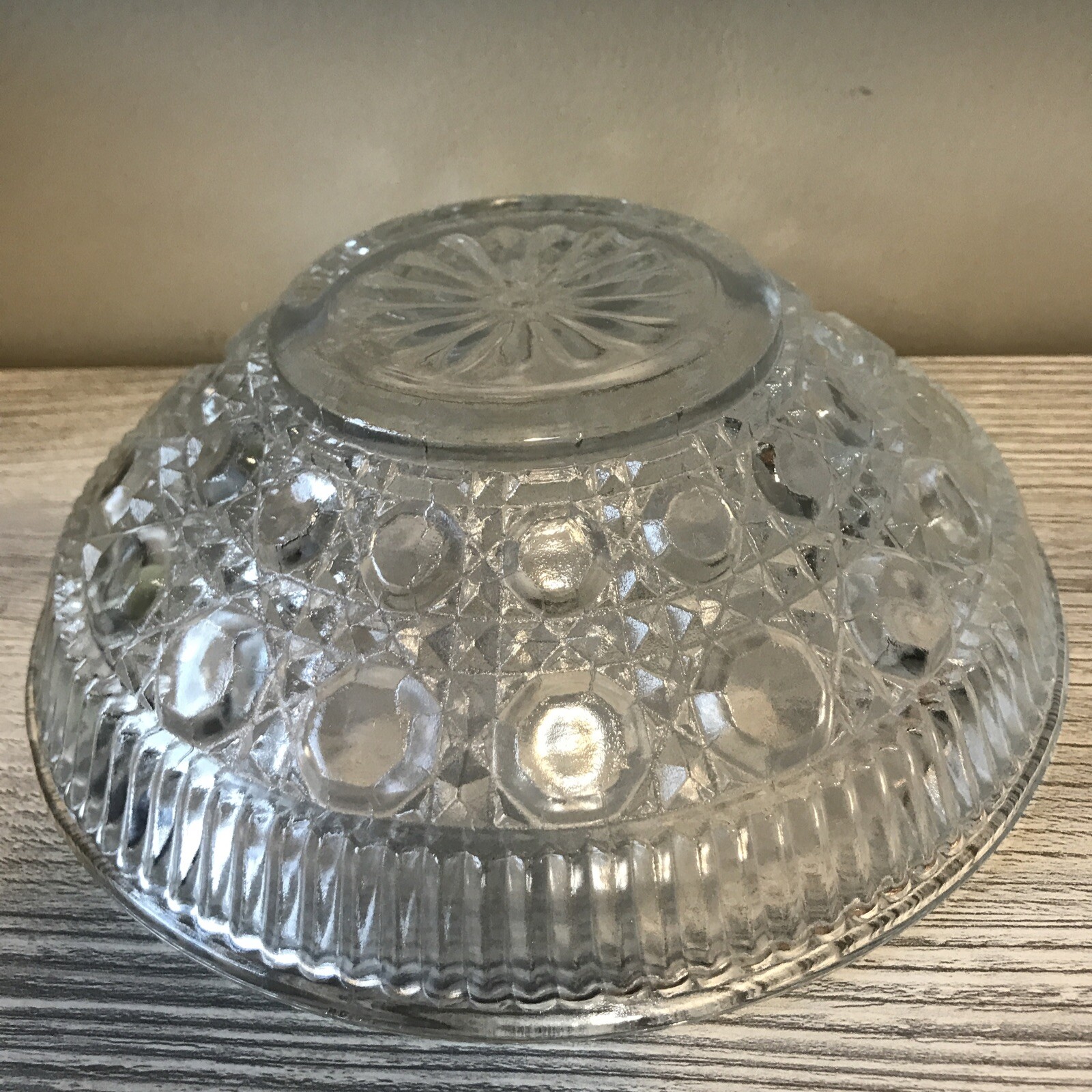 Vintage Indiana Glass Clear Candy Dish in the Windsor Button and Cane ...