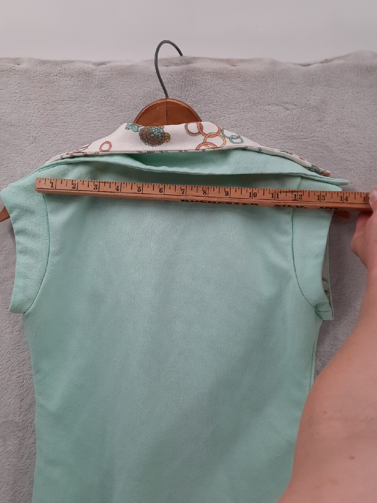 Vintage 70s Double Butterfly Collar Cap Sleeve Fitted… - Gem