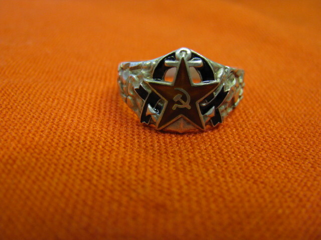 Russian Russia Soviet union Navy Marine VMF Enamel Silver ring | eBay