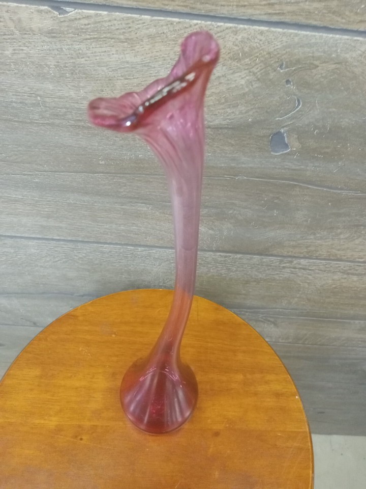 Vintage Signed Ryno Glass 2002 Bob Rynearson Pink Cranberry Art Glass ...