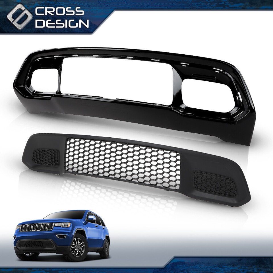 For Jeep Grand Cherokee 2017-2022 Front Lower Grille & Bumper Grill ...