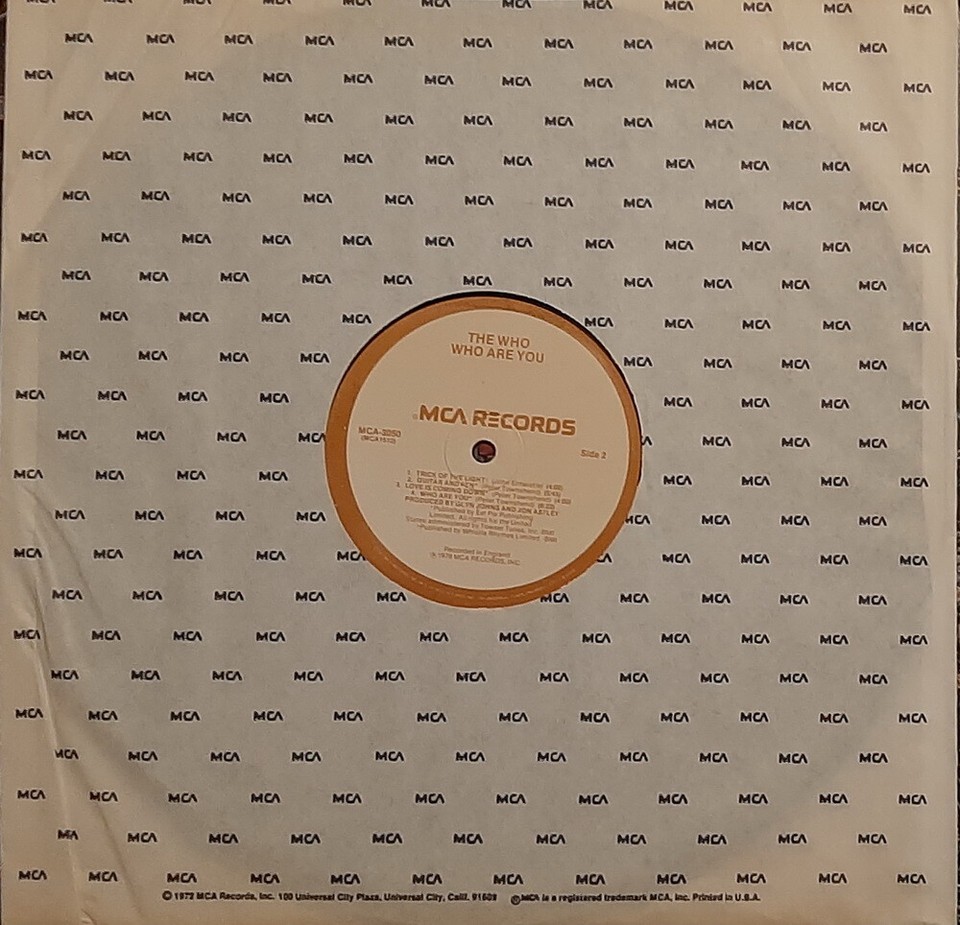 The Who, Who Are You, MCA LP MCA-3050, 1978,+ Rock Superstars Poster ...