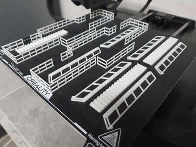 N TT OO and O Gauge safety barriers / walkway and stairs Model Railway ...