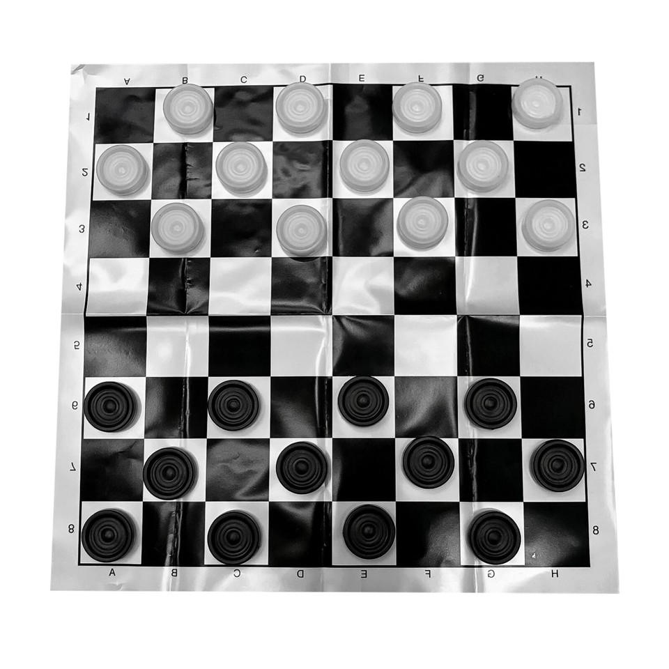 25cm Checkers Compact Foldable Portable Draughts Checkers Pieces ...