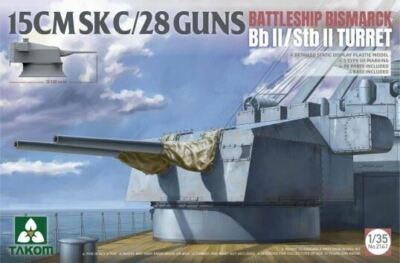 1/35 Takom German Battleship Bismarck 15CMSKC/28 Guns & BbII/StbII ...