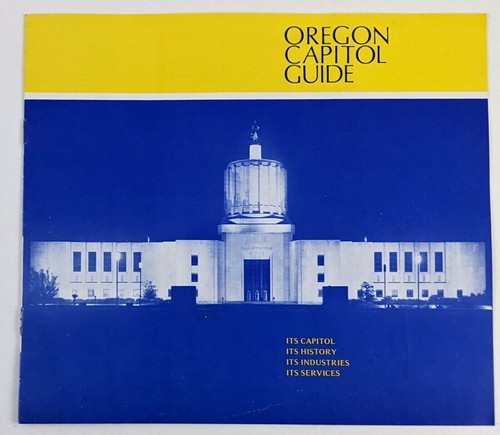 1970s Oregon State Capital Guide Vintage Travel Booklet History Tours ...