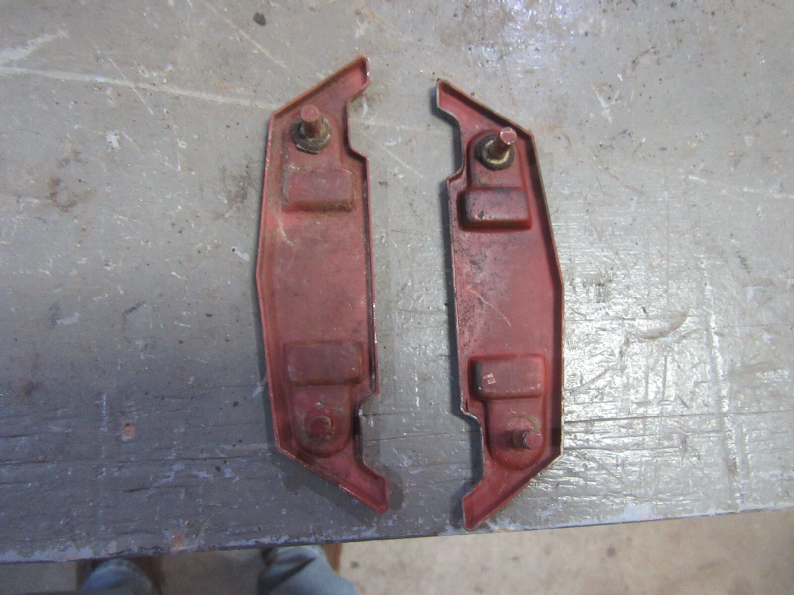 1962 Ford Galaxie exterior roof sail panel trim emblem mount bases pair ...
