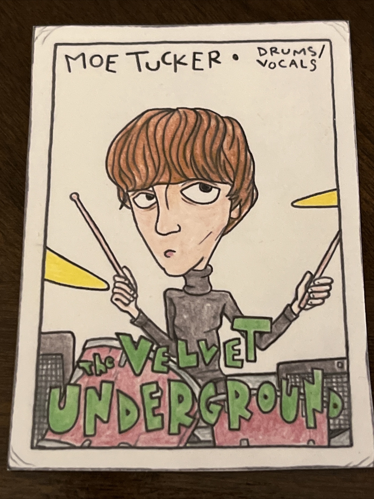 Gummy Arts Trading Card 2023 Moe Tucker Velvet Underground 1967 Topps ...