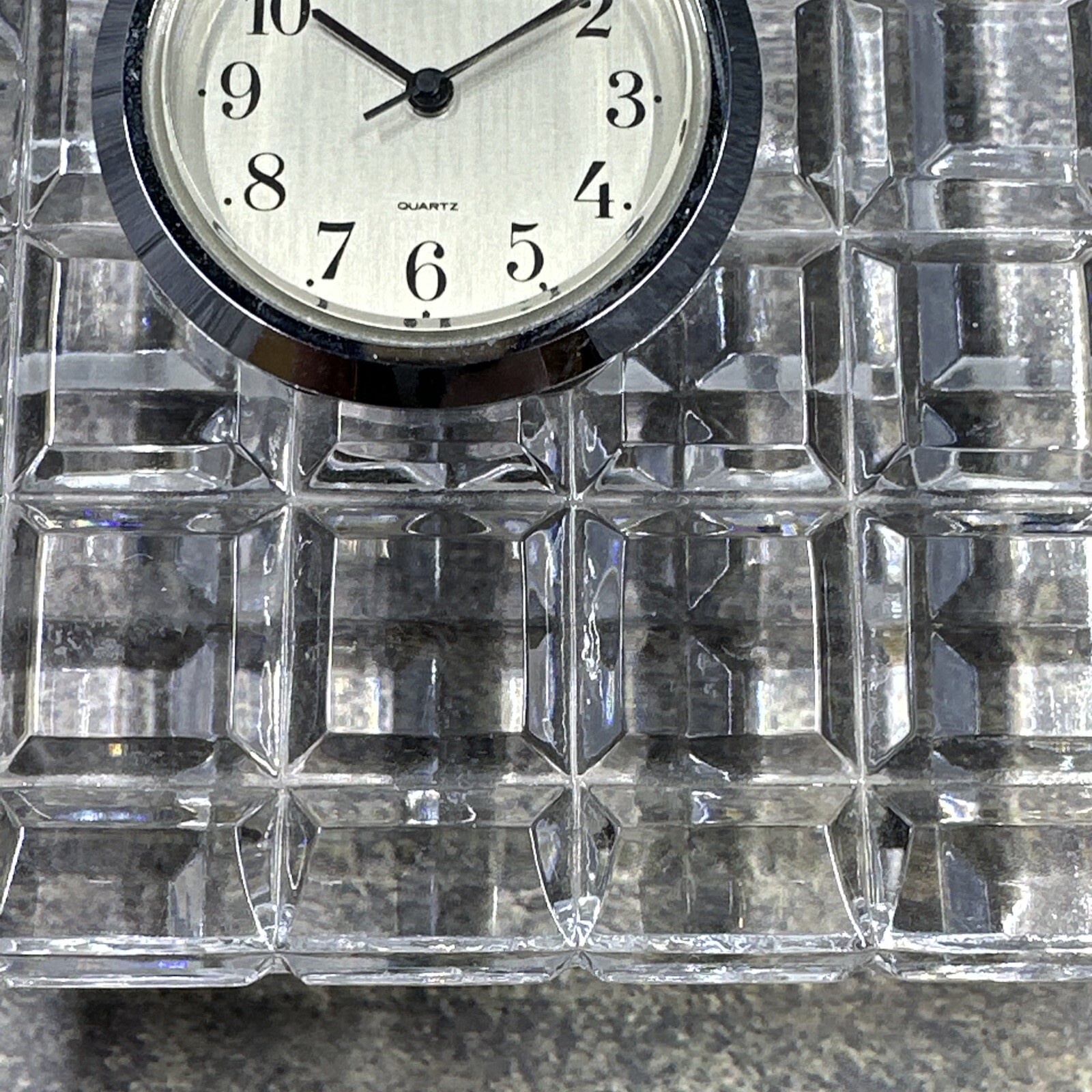 Waterford Crystal Square Bevel Edge Design Small Desk Clock Ireland | eBay