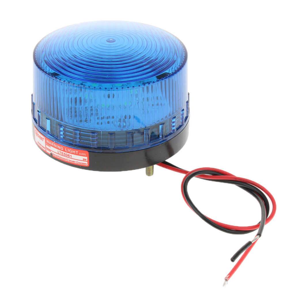 Blue Hazard Warning Light Emergency LED Lights Rotating Beacon Warning ...