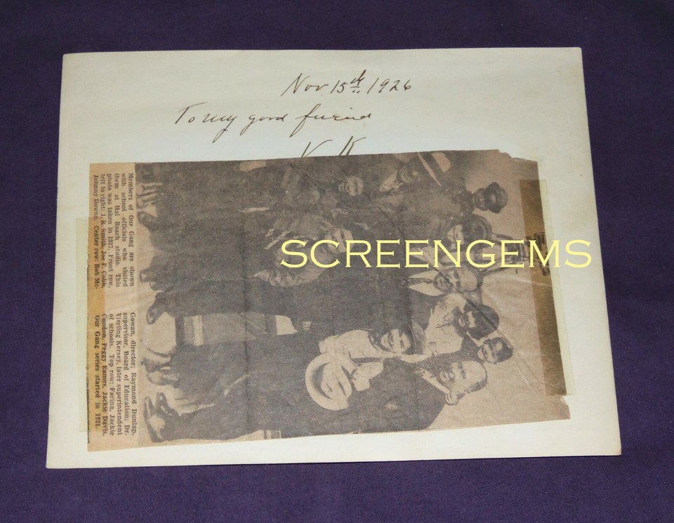 Our Gang vintage original photo 1926 director Bob McGowan Joe Cobb Hal ...