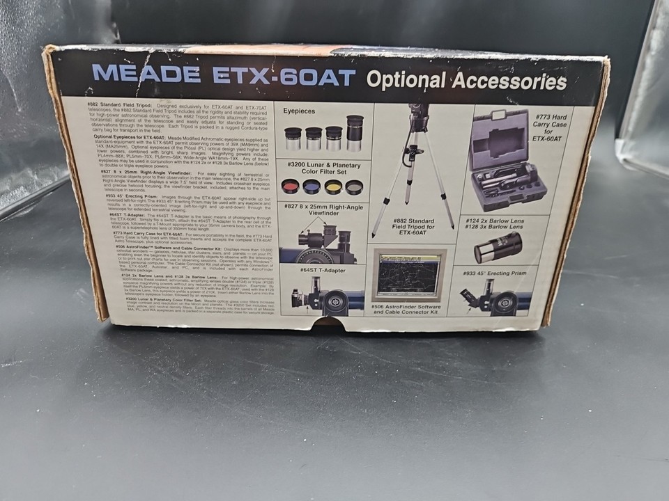 Meade ETX-60AT Digital Telescope w/ Autostar Computer Controller Blue ...