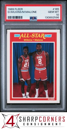 1989 FLEER #165 DOMINIQUE WILKINS-MOSES MALONE HOF PSA 10 | eBay