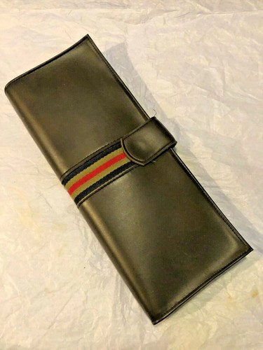 VINTAGE - ROLFS FAUX BROWN LEATHER TIE VALET / TRAVEL CASE | eBay