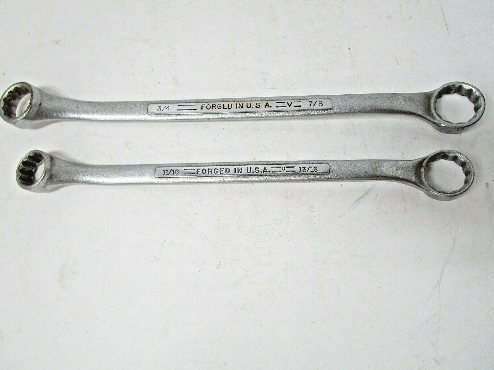 Vintage Craftsman Double Closed End Wrenches 11/16" - 13/16" & 3/4" - 7 ...
