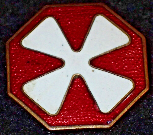 WW2 US 8th Army Enamel Pin-Back Crest Distinctive Insignia New Guinea S ...