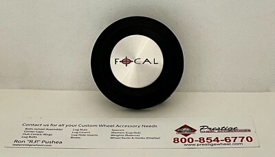 FOCAL BY ULTRA WHEEL CENTER CAP MATTE BLACK & CHROME & RED LOGO PART ...