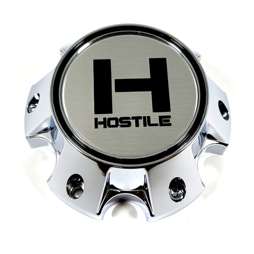 Hostile HC-6003 Center Cap Chrome w/Small Black Hostile "H" Logo for ...