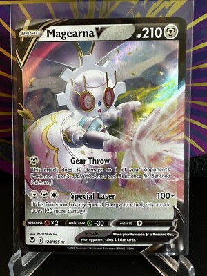 Magearna V 128/195 Ultra Rare Silver Tempest Pokemon TCG NM | eBay