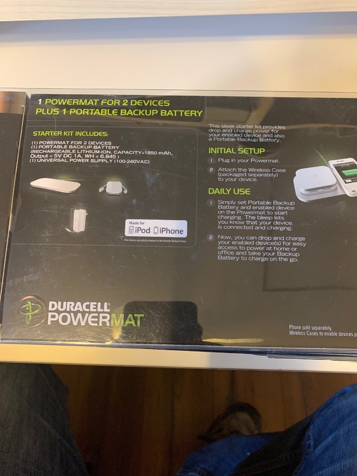 NEW DURACELL POWERMAT 24-HOUR POWER SYSTEM FOR iPhone 4, 4S | eBay