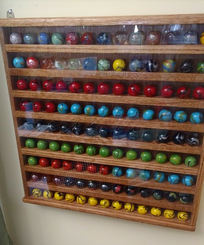 Oak Marble Display Case Holds 117 Logo 1 Inch for sale online | eBay