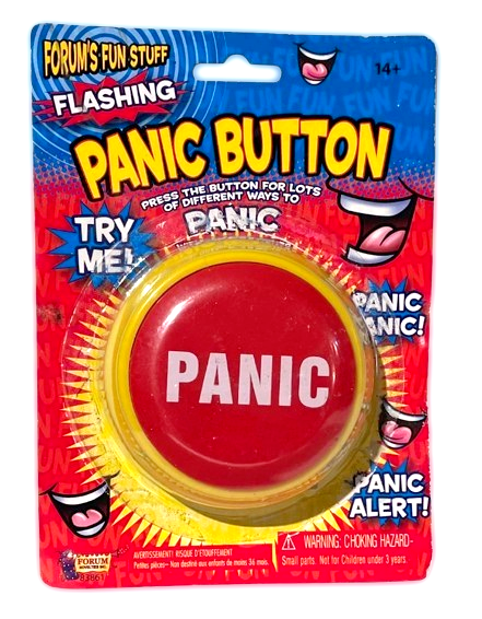 FLASHING PANIC BUTTON Funny Office Desk Gift Gag Joke Prank Alert Alarm ...