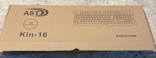 AST USB Keyboard, wired Model # Kin-16, black - NEW with box | eBay