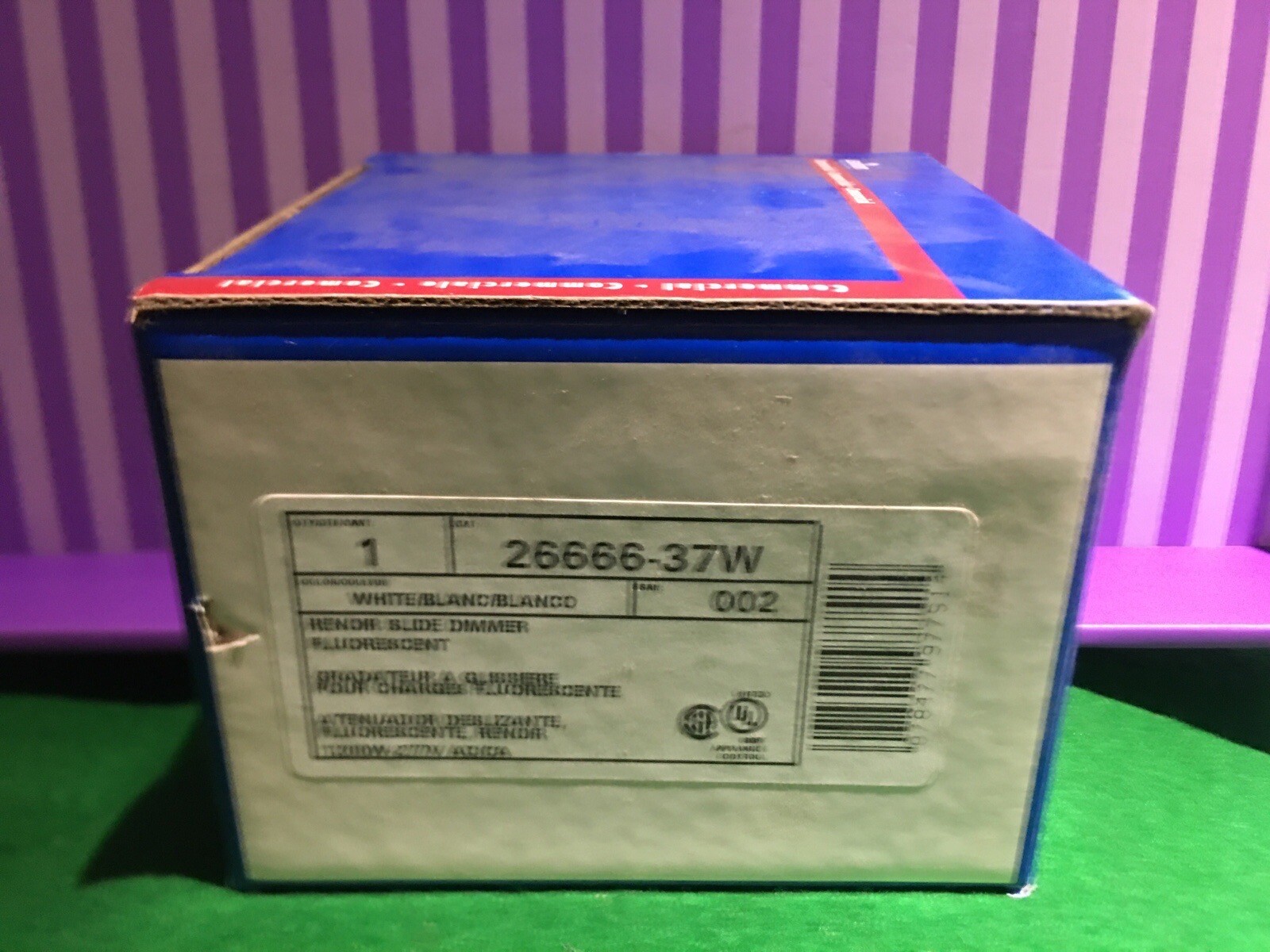 LEVITON 26666-37W Slide Dimmer 1200W 277 Volt AC 60Hz, Single-Pole NOS ...