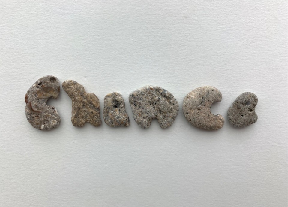 CHANCE Rocks Surf Stone Word Name Natural Letter Shaped Beach Pebble ...