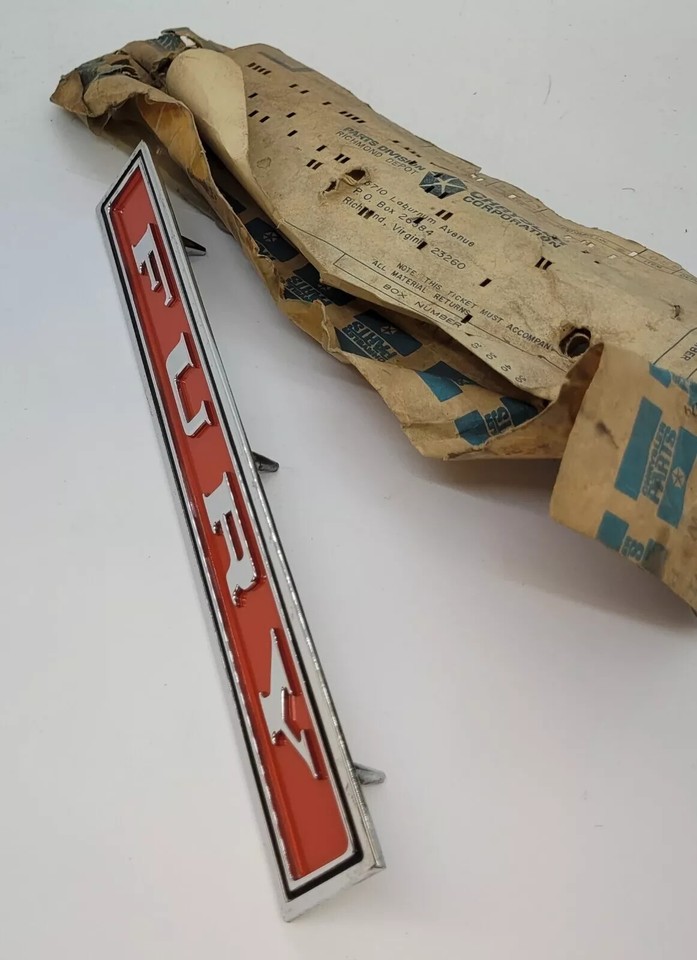 1971 Plymouth Fury I II III Grille Logo Nameplate Emblem 3443304 NOS ...