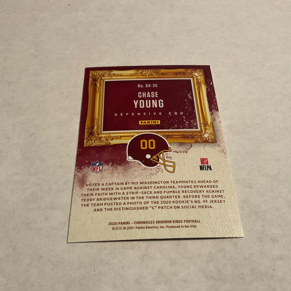 2020 Panini Chronicles Gridiron Kings Chase Young Rookie Card # GK-35 ...