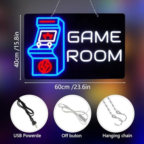 Large GAME ROOM Neon Signs for Wall Decor Business Neon Lights for ...