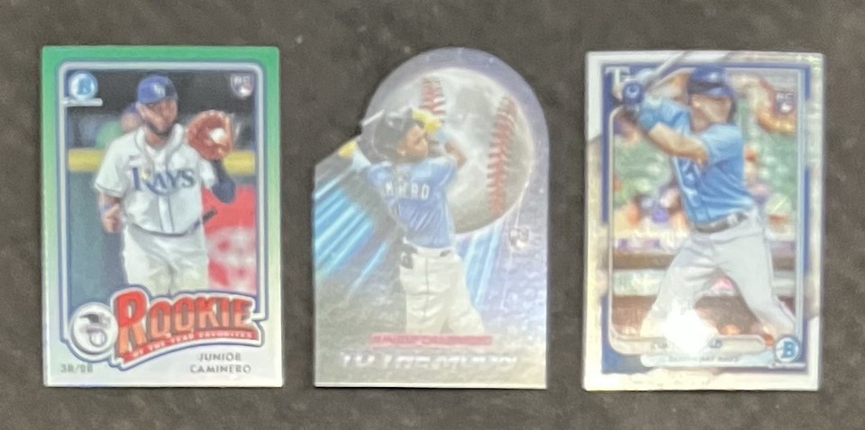 PSA 10 Junior Caminero Auto, Curtis Mead, Christopher Morel, Rays ...