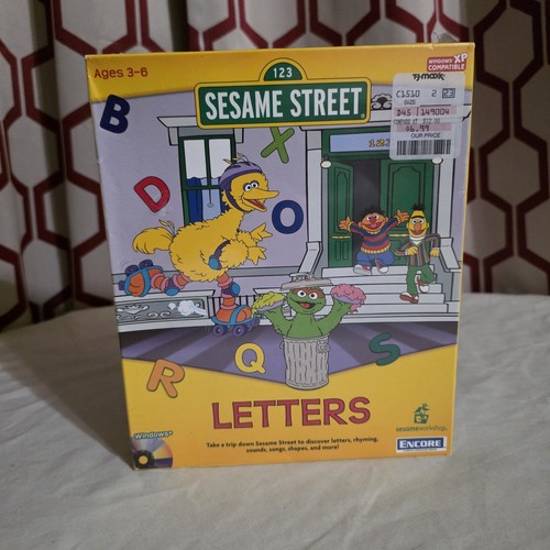Sesame Street letters Learning Windows PC Game Sesame Workshop Vintage ...