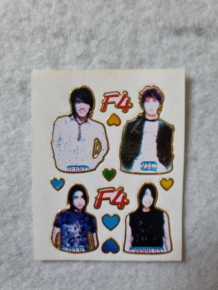 4 x Sticker F4 Boy Group Taiwan Meteor Garden Jerry Ken Vic Vaness ...