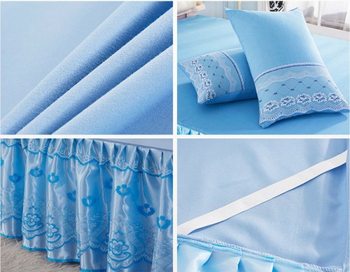 Flower Floral Bed Skirt Dust Ruffle Bedspread Or 2 Pillowcases All