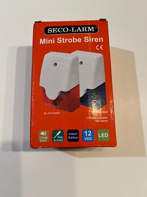 Seco-Larm SL-1312-SA/R Mini Strobe Siren, Red Lens, Simple 2-Wire ...