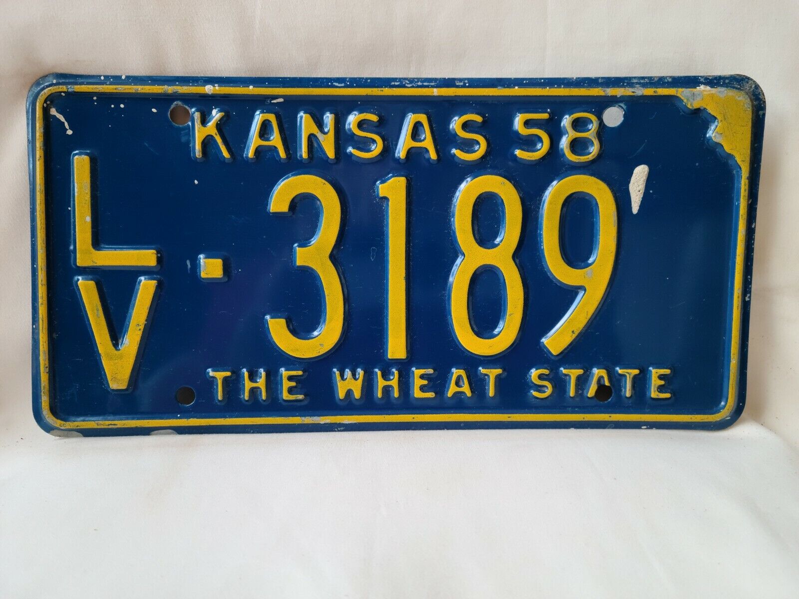Vintage 1958 Kansas The Wheat State License Plate 1021 | eBay