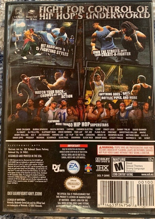 Def Jam: Fight for NY (Nintendo GameCube, 2004) 14633147568| eBay