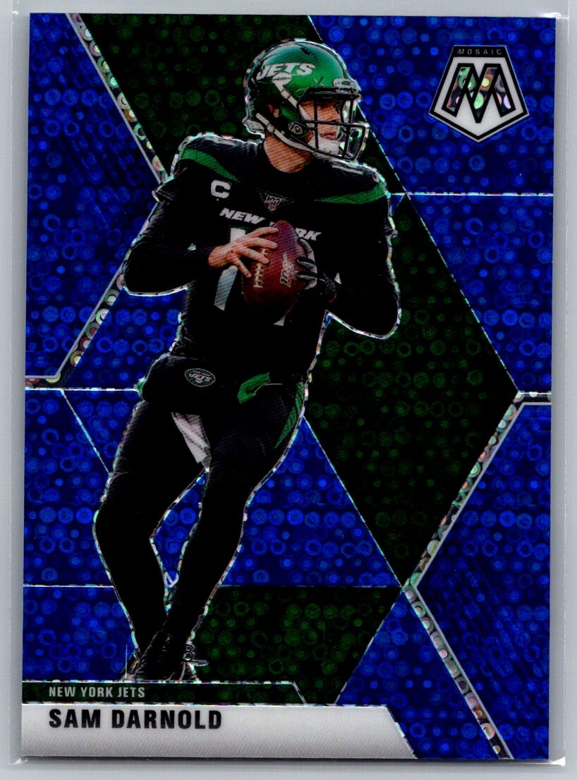 2020 Panini Mosaic Blue Disco Sam Darnold /75 New York Jets #156 | eBay