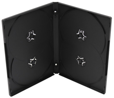 New Standard Black 4-Disc DVD Replacement 14mm Case Premium Movie ...