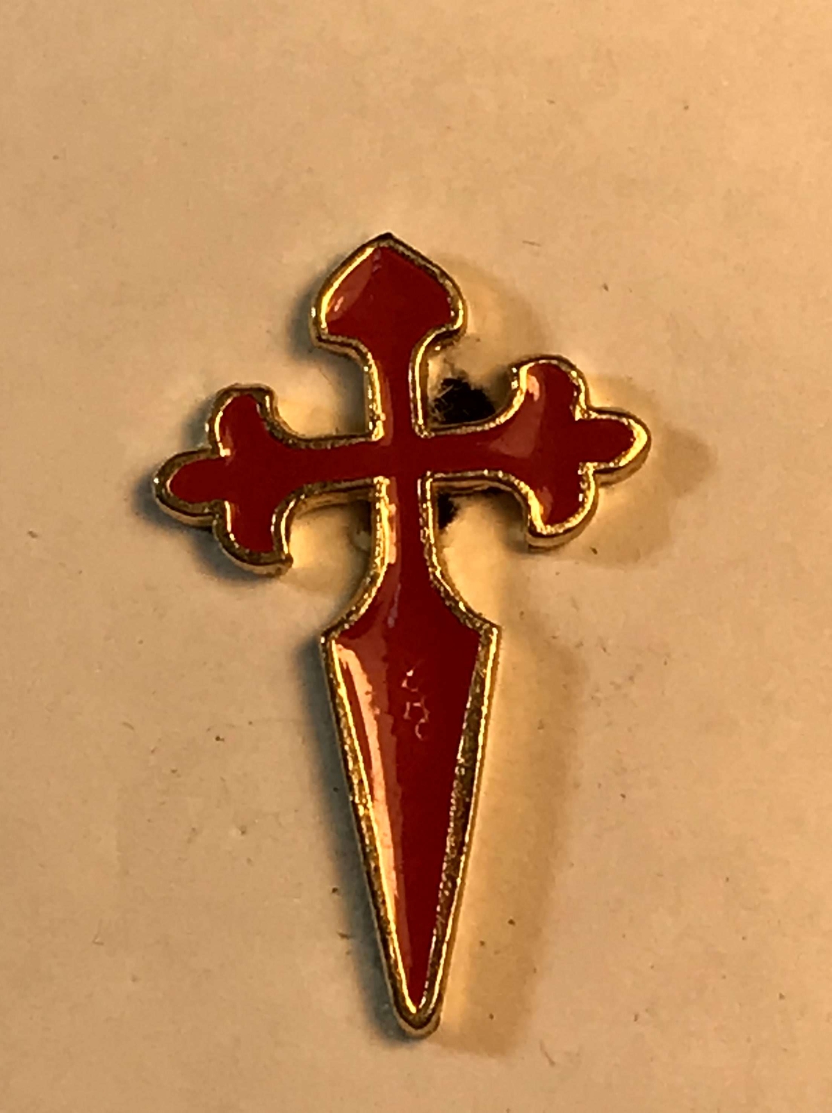 PIN SANTIGO GOLD RED CROSS WAY ST JAMES 5 | eBay