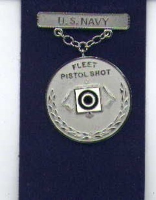 US Navy Fleet Pistol Shot Shooting badge in silver | eBay